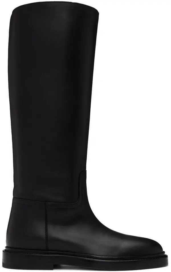 Legres Asymmetric Riding Boots Black Editorialist