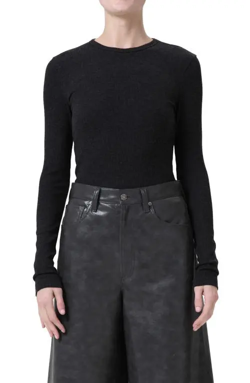 AGOLDE Delphi Slim Fit Ribbed T-shirt - Katniss