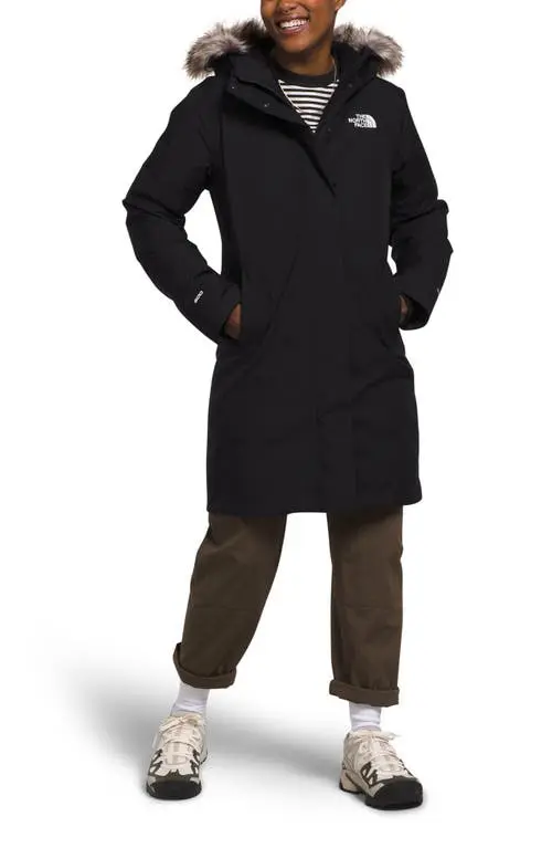 The North Face Arctic Waterproof Down Parka With Faux Fur Trim - Tnf Black-npf