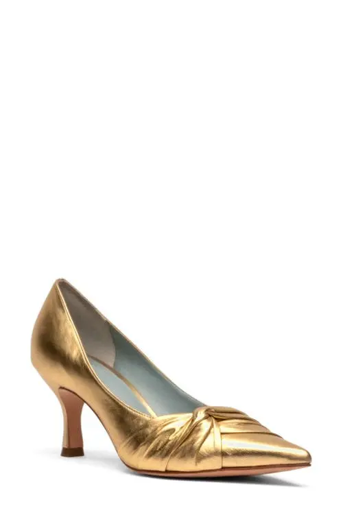 FRANCES VALENTINE Knot Kitten Heel Pumps - Platino