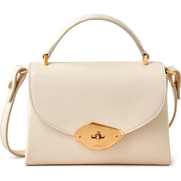 Mulberry Small Lana Top Handle Bag - Eggshell