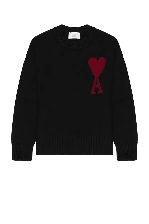 Ami Adc Sweater - Black & Red