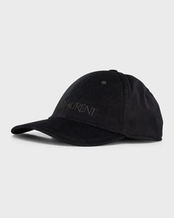 Saint Laurent Corduroy Baseball Cap