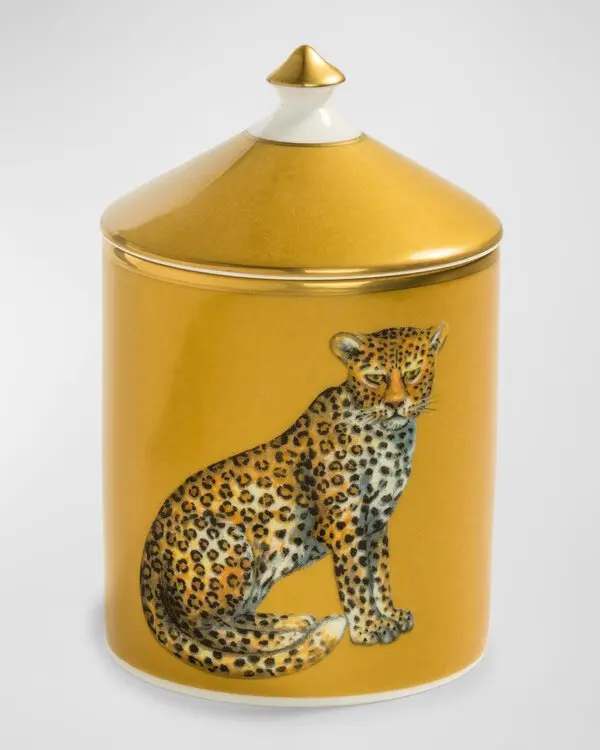 Halcyon Days Leopard Jasmine Lidded Candle - Gold