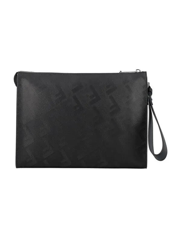 Buy Fendi Shadow Diagonal Clutch - Black At 33% Off | Editorialist