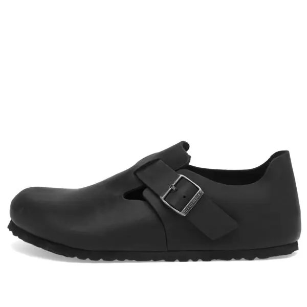 BIRKENSTOCK London Oiled Leather Clogs - Black Oiled Leather