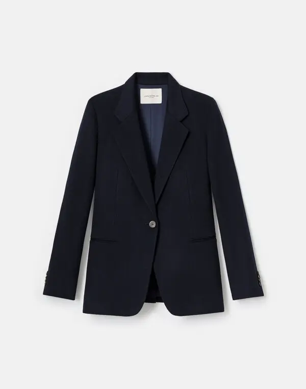 Lafayette 148 New York Camel Hair Single-button Blazer - Ink