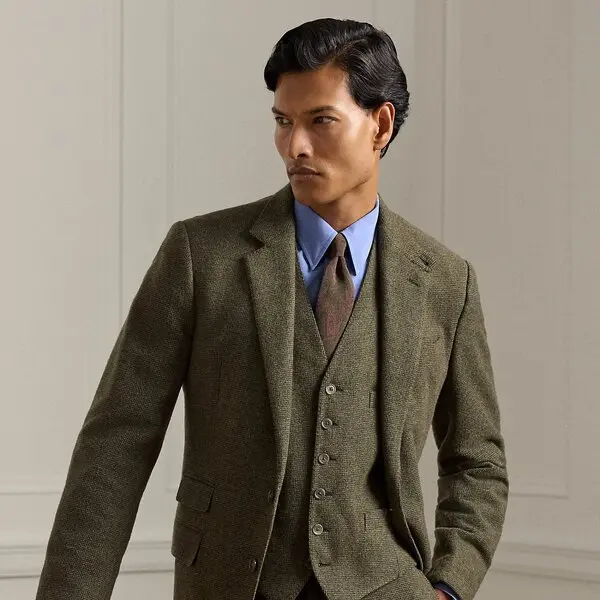 Ralph Lauren Kent Hand-tailored Tick-weave Jacket - Loden Multi