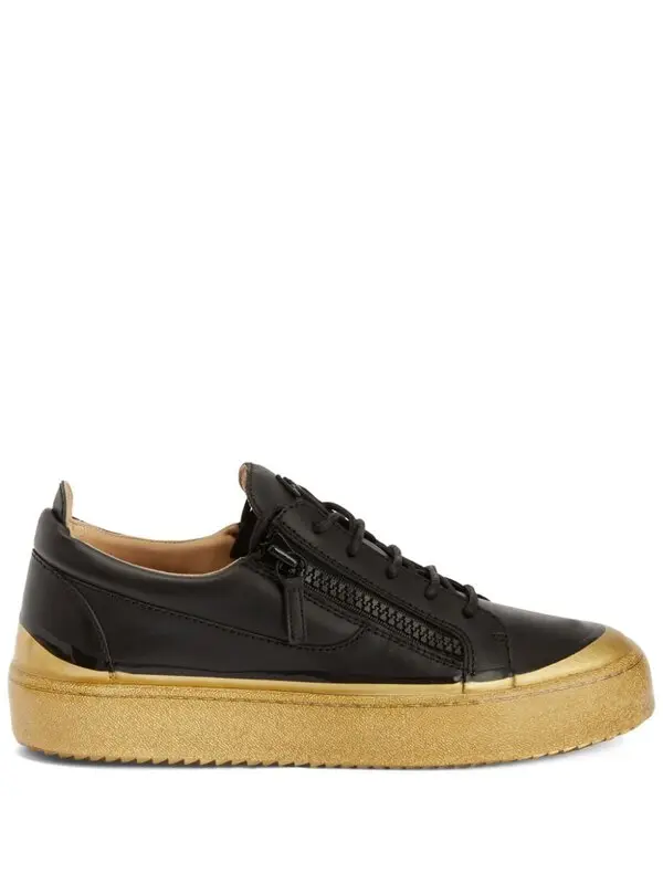 GIUSEPPE ZANOTTI Frankie Match Logo-lettering Sneakers - Black