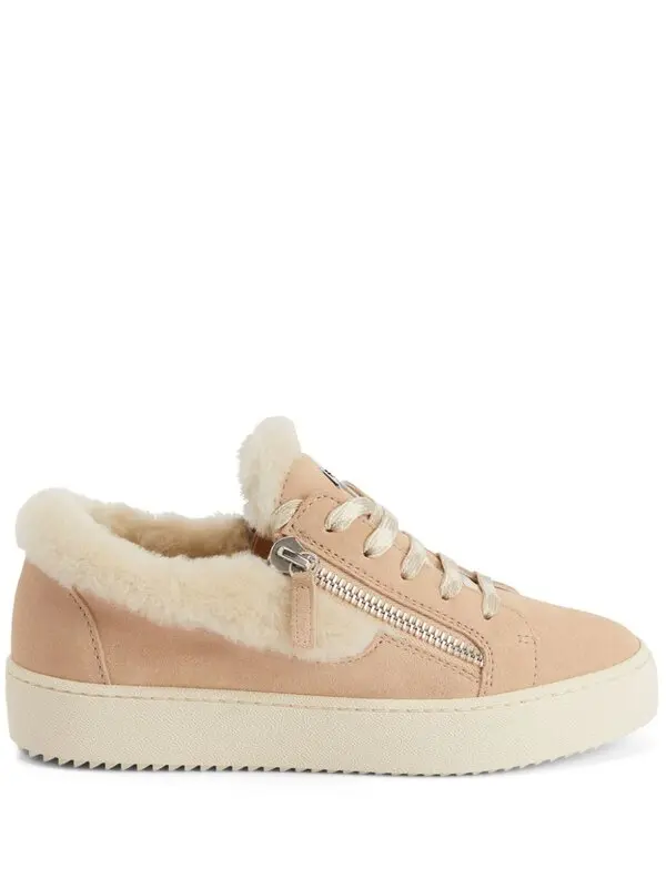 GIUSEPPE ZANOTTI Gail Ice Shearling Sneakers - Neutrals