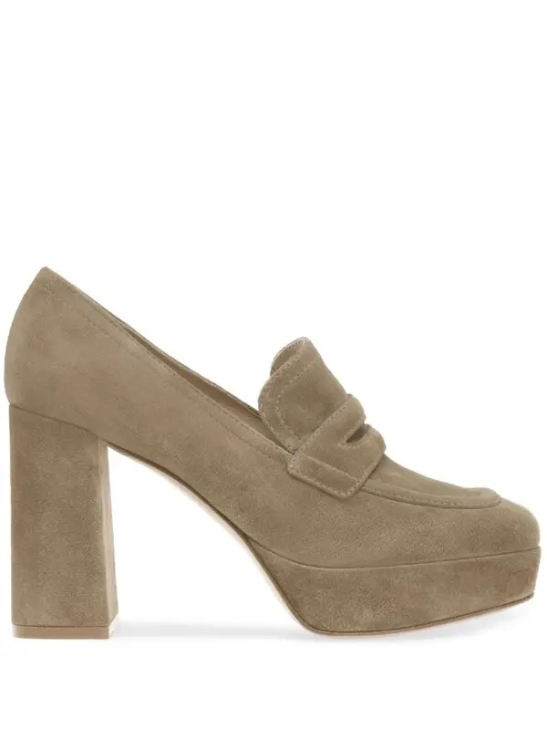 GIANVITO ROSSI Rouen 70mm Suede Pumps - Neutrals