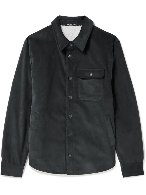 JAMES PERSE Fleece-lined Cotton-blend Corduroy Jacket