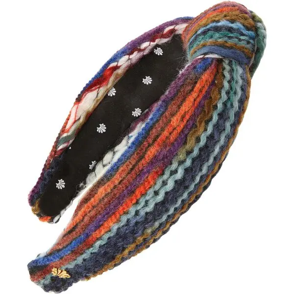 Lele Sadoughi Mixed Yarn Knotted Headband - Iris | Editorialist