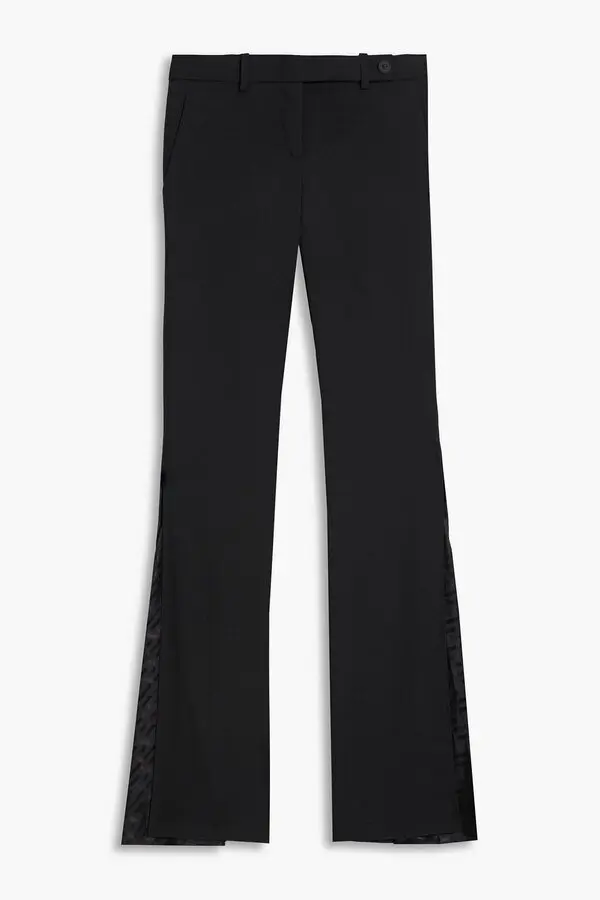 Versace Silk Jacquard-paneled Flared Pants