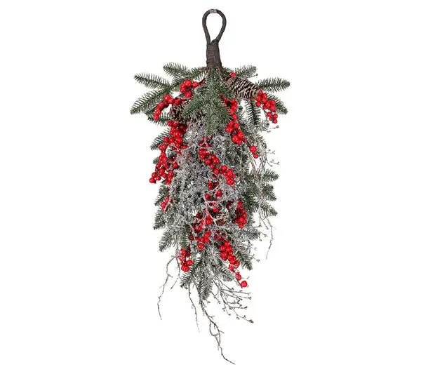 VALERIE PARR HILL 28' Berry Fir Ice Twig Door S Wag