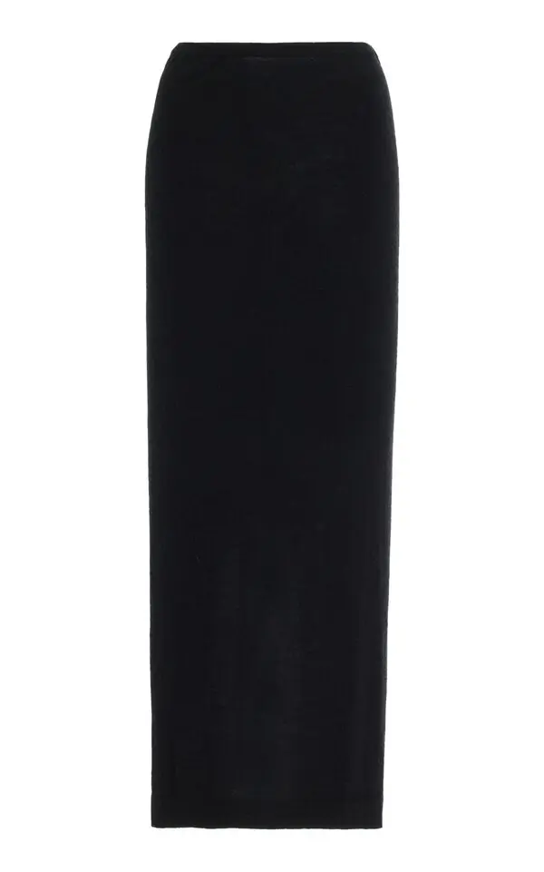 Eterne Emma Cashmere Maxi Skirt - Black