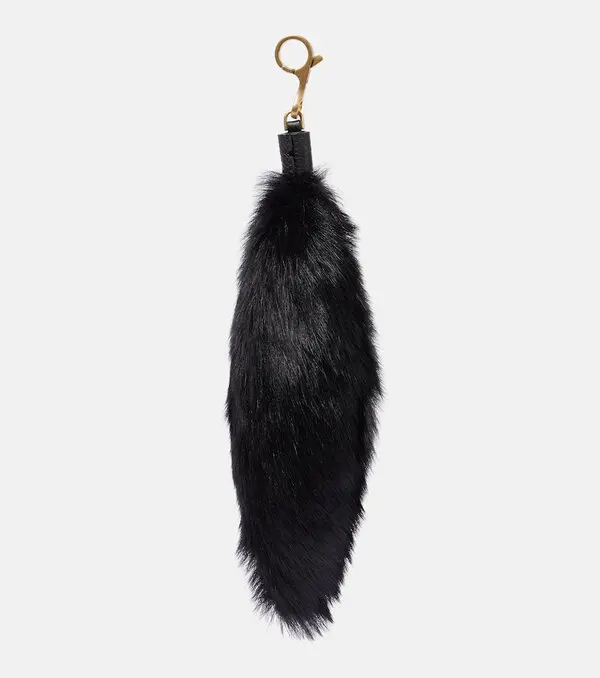 Burberry Shearling Bag Charm - Black