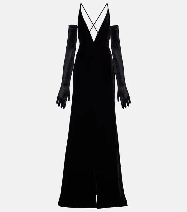 Costarellos Velvet Gown