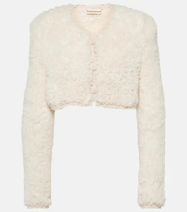Magda Butrym Cropped Fleece Cardigan