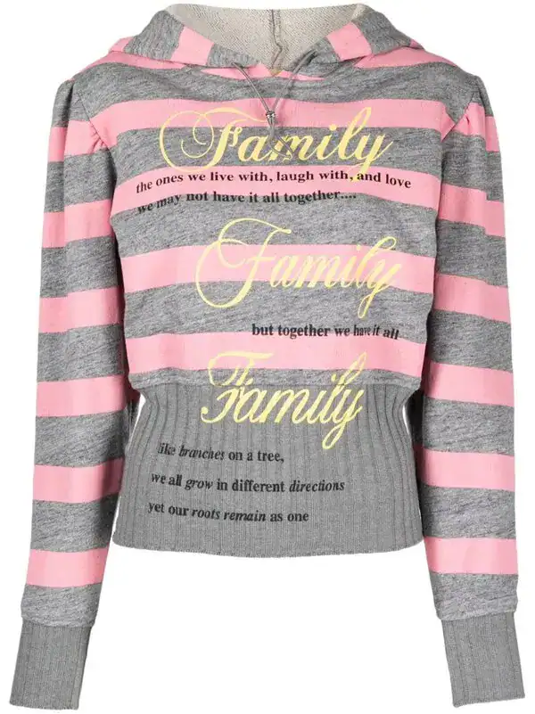 Cormio Michelle Striped Cotton Hoodie In Grey - 47% Off | Editorialist