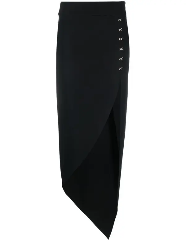 GENNY Crystal-detailed Asymmetric Maxi Skirt