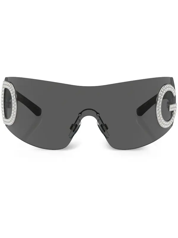 Dolce & Gabbana Re-edition Shield Sunglasses - Black