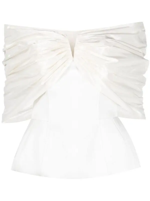 V:PM ATELIER Bela Off-shoulder Top - White
