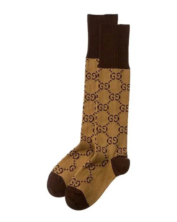Buy Gucci Gg Pattern Socks - Brown At 20% Off | Editorialist