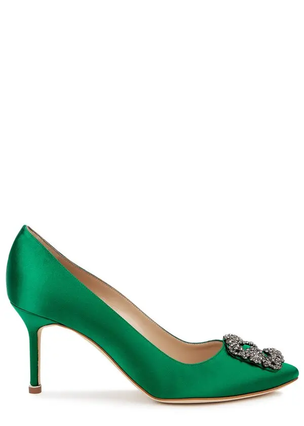 Manolo Blahnik Hangisi 70 Pumps - Green