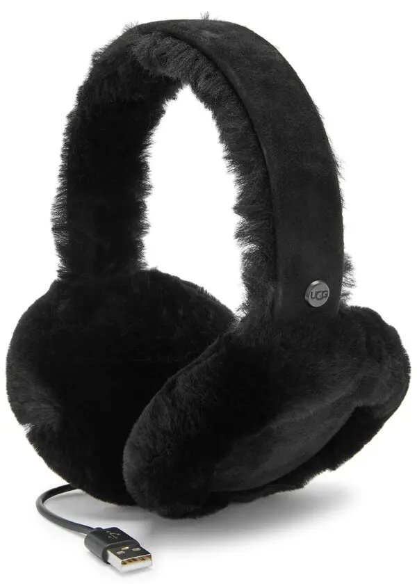 UGG Shearling Trimmed Bluetooth Earmuffs - Black