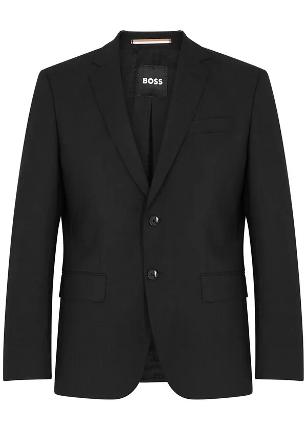 Hugo Boss Slim Stretch-wool Blazer - Grey
