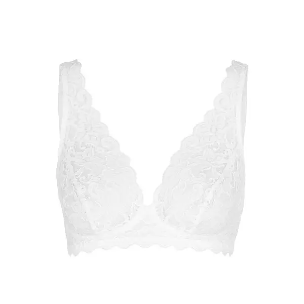 Hanro Moments Lace Soft-cup Bra 32c - White | Editorialist