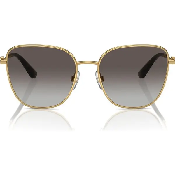 Dolce & Gabbana 56mm Butterfly Sunglasses - Gold/ Black Grey