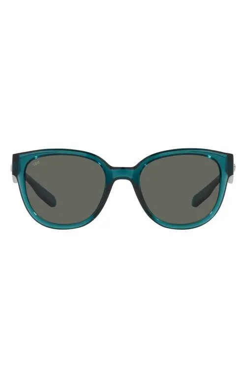 COSTA DEL MAR Salina 53mm Polarized Rectangle Sunglasses - Teal
