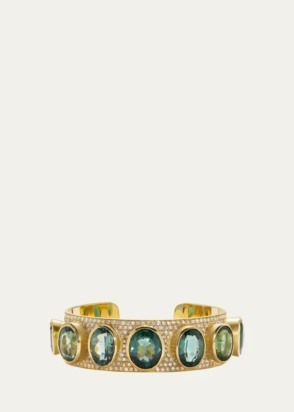 Irene Neuwirth Of A Kind 18k Bracelet Bezel Set W/ Indicolite