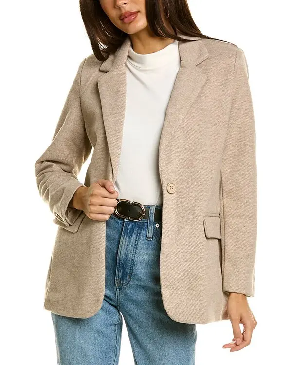 Buy OAT NEW YORK Slim Boyfriend Jacket - Beige At 63% Off | Editorialist