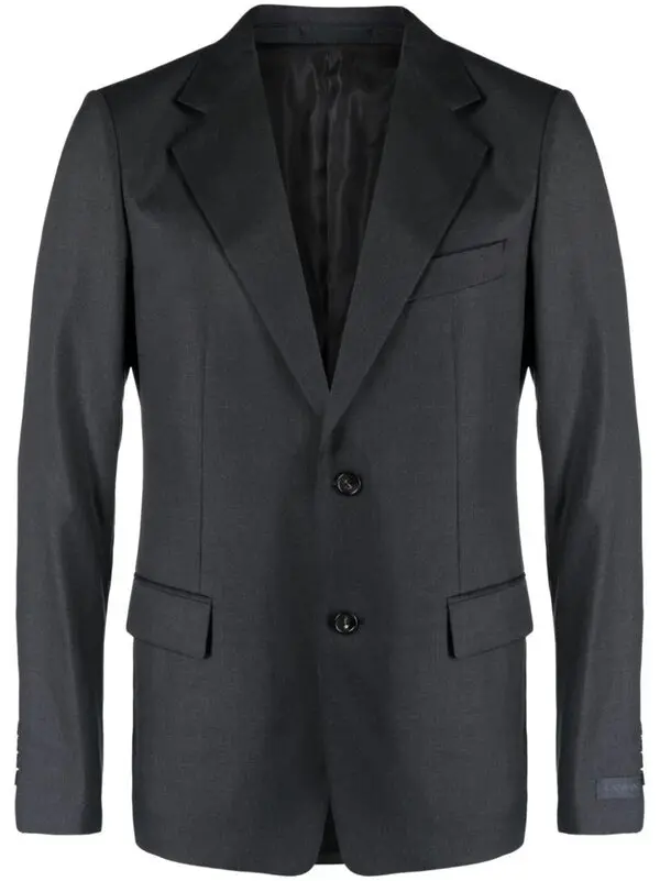 LANVIN Notched-lapel Single-breasted Blazer - Grey