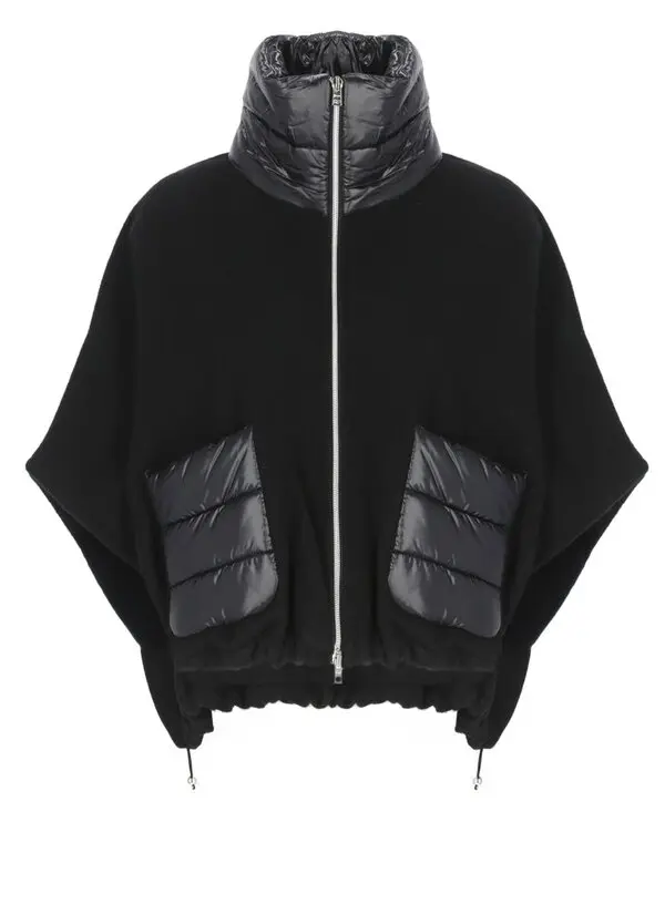 Herno Wool And Cashmere Poncho - Black