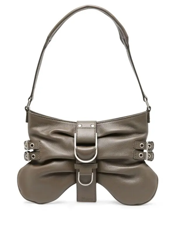 Blumarine Butterfly-shape Leather Shoulder Bag - Green