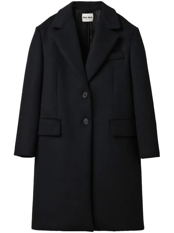 Miu Miu Virgin Wool-blend Velour Coat