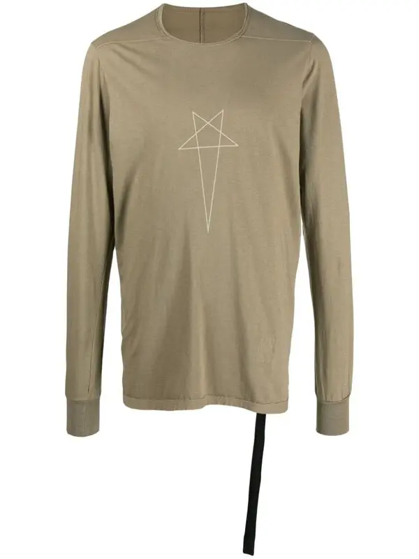 Rick Owens Pentagram Logo-print Cotton T-shirt