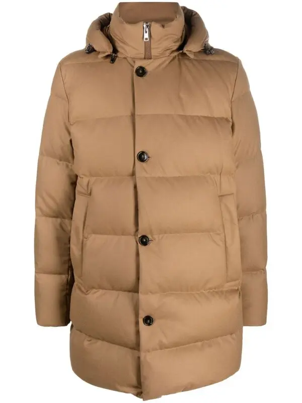 Woolrich Button-fastening Hooded Padded Coat