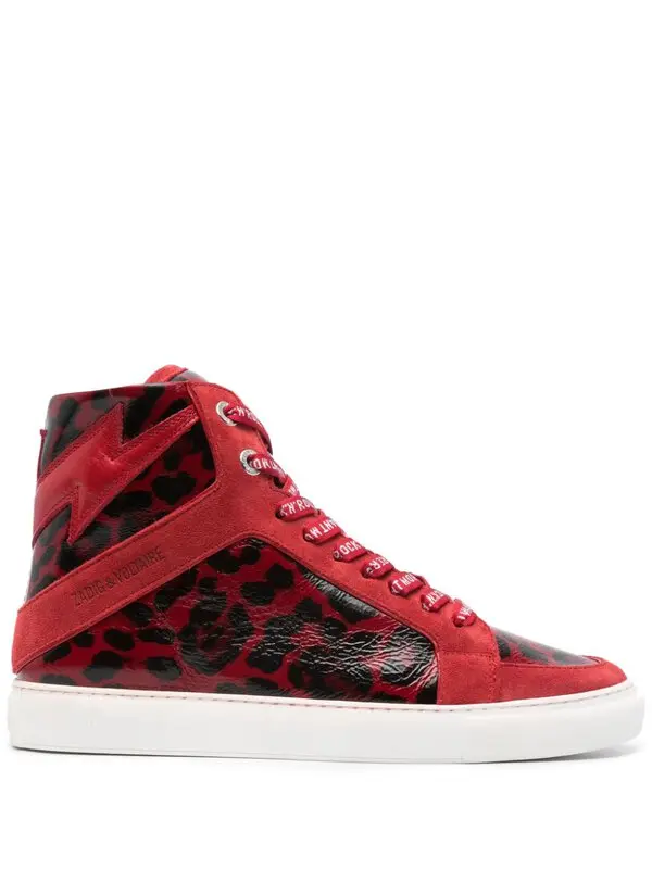 Zadig&Voltaire High-top Panelled Sneakers - Red