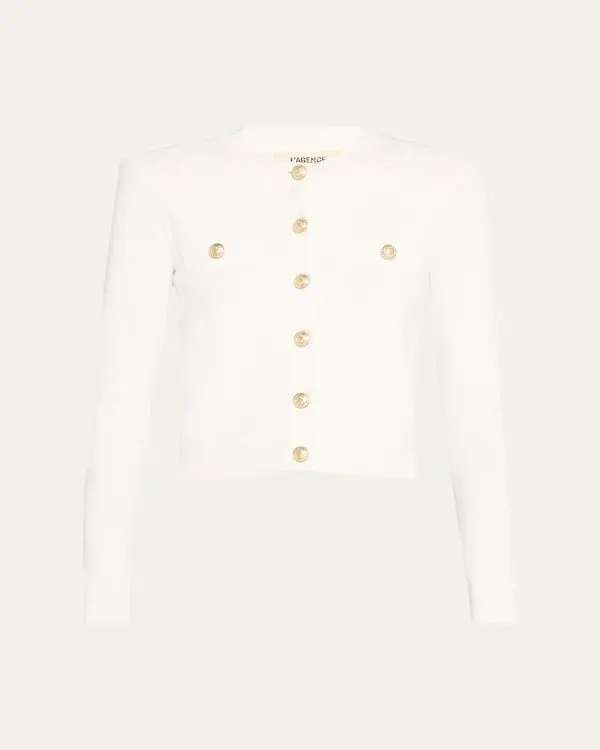 L'Agence Toulouse Button-down Cardigan - Ivory