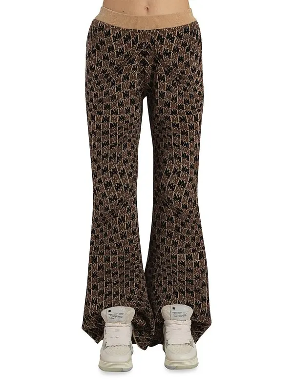 Amiri Ma Swirl Monogram Flare Pants - Mink | Editorialist