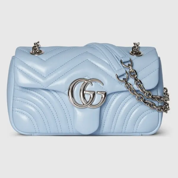 Gucci Gg Marmont Small Shoulder Bag - Blue