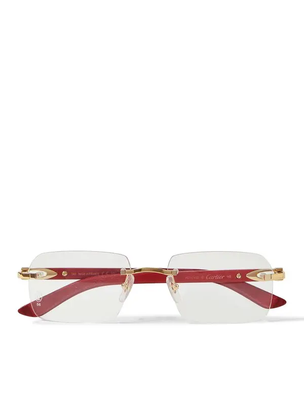 CARTIER Frameless -tone And Acetate Optical Glasses - Gold | Editorialist