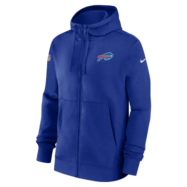 Nike Buffalo Bills Sideline Club Menâ S Nfl Full Zip Hoodie Blue