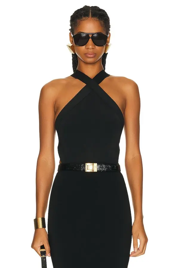 Saint Laurent Crossneck Bodysuit