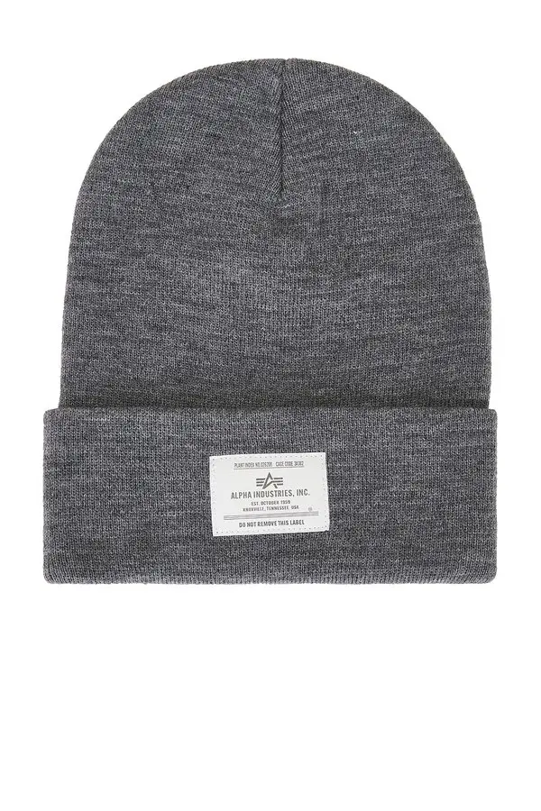 Alpha Industries Essential Beanie - Medium Charcoal Heather